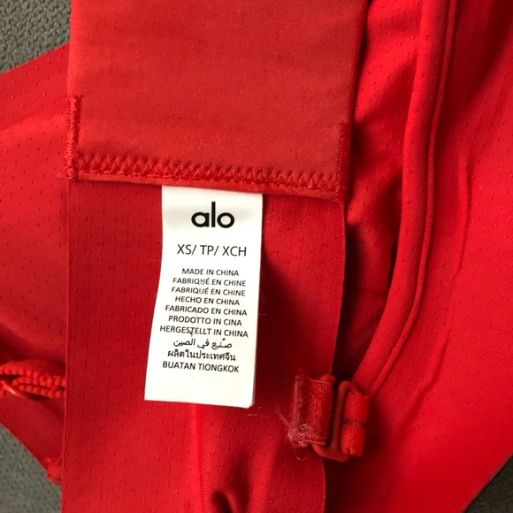 ALO Yoga | Intimates & Sleepwear | Alo Yoga Airlift Line Up Bra Red Hot ...